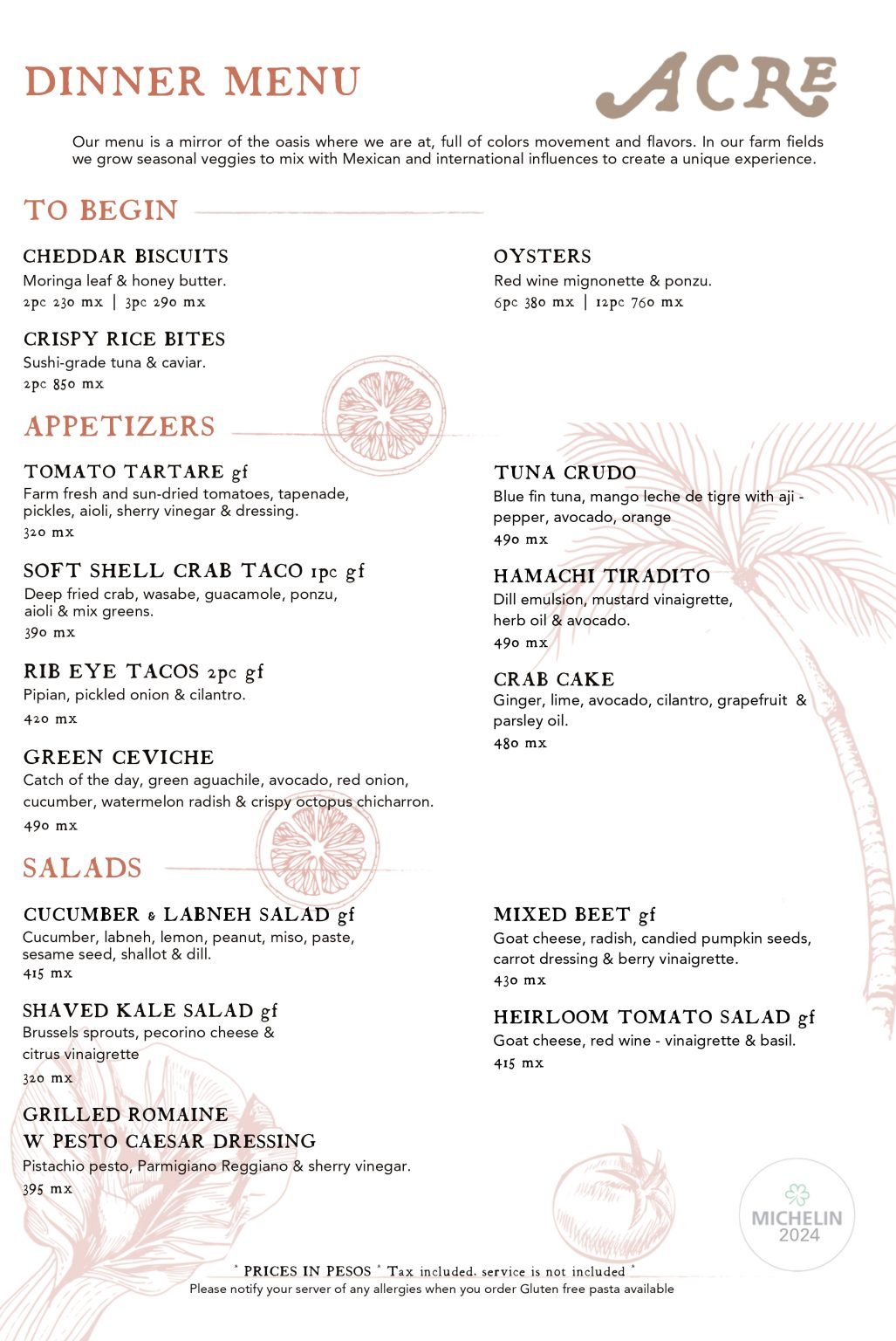 Acre Restaurant & Cocktail Bar – Español — Acre Resort, Los Cabos